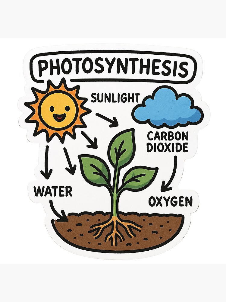 "Photosynthesis Diagram for Kids " Poster for Sale by Molecularmerch ...