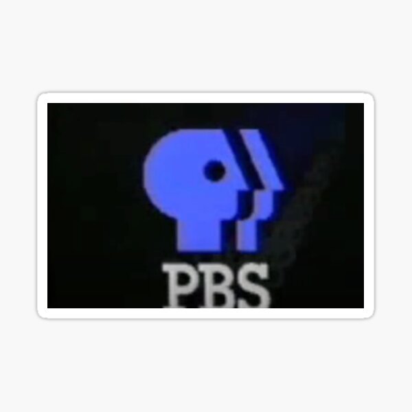 "PBS logo, mid eighties" Sticker for Sale by Jenniferkate72 | Redbubble