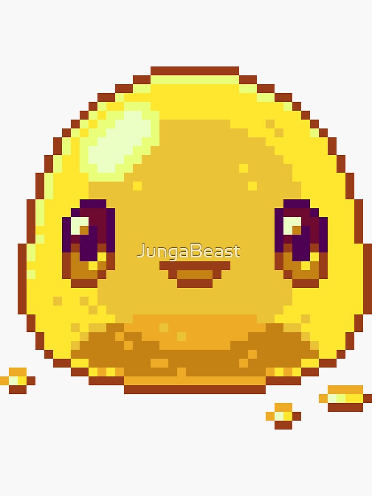 "Pixel Yellow Slime" Sticker for Sale by JungaBeast | Redbubble