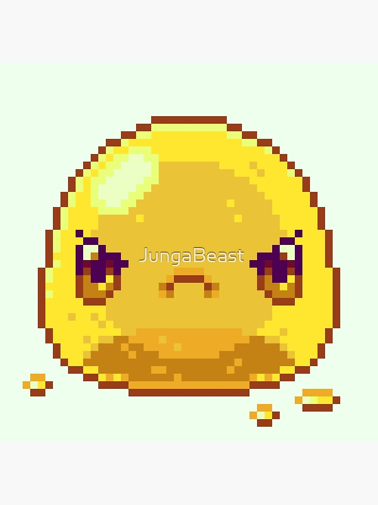 "Angry Pixel Yellow Slime" Poster by JungaBeast | Redbubble