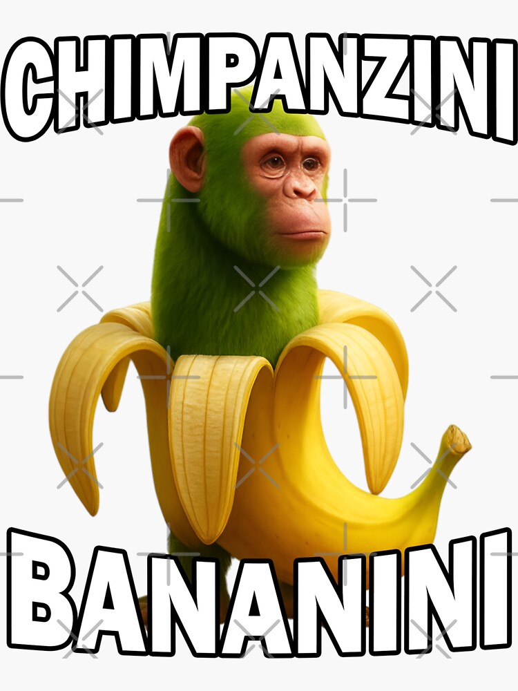 "Funny Anomali Chimpanzini Bananini" Sticker for Sale by Positippayu ...