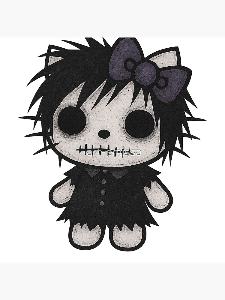 "Hello, sinister kitty" Poster by art-emissa | Redbubble