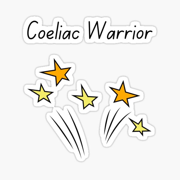 "Coeliac Warrior Shooting Stars Empowerment Design for Gluten Free ...