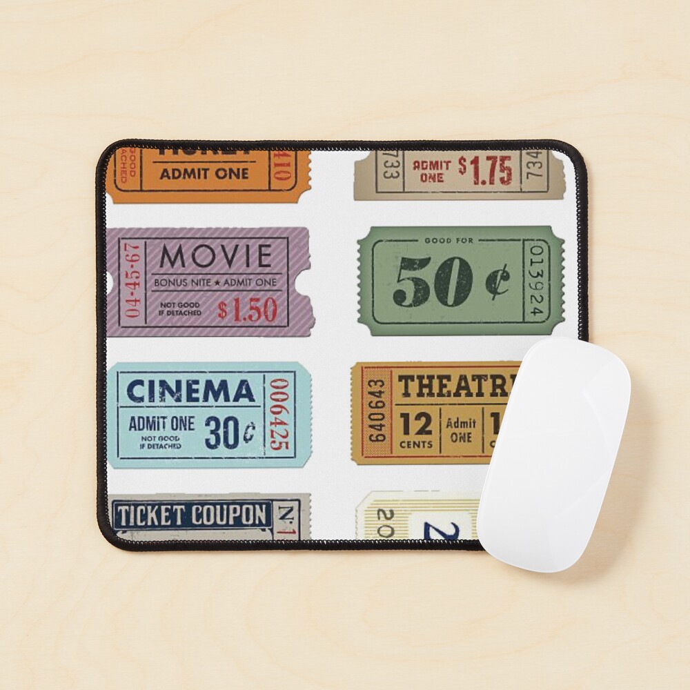 "Movie Ticket Sticker Pack" Sticker for Sale by Letsgonjdevils0 | Redbubble