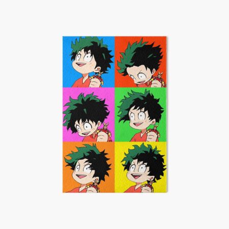 "My Hero Academia - Izuku Midoriya Deku Head Shake" Art Board Print by ...