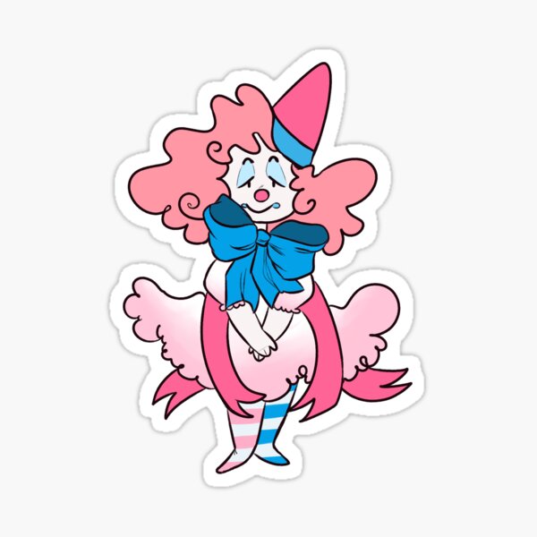 "trans girl pride clown" Sticker for Sale by clowngaud | Redbubble