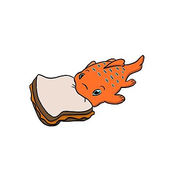 "Pudge the Fish" Sticker for Sale by pixie--dust | Redbubble