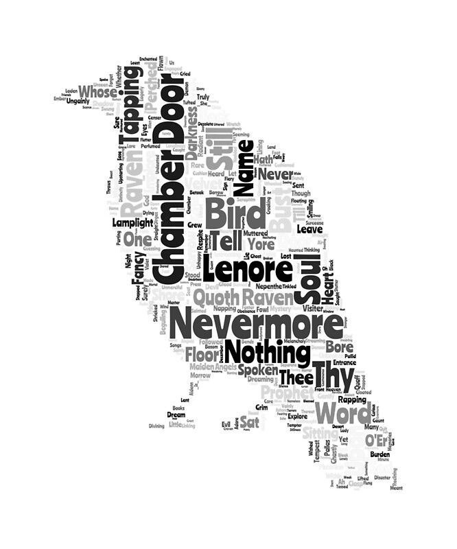 "Edgar Allen Poe's The Raven Word Art" by Amy Olsen | Redbubble