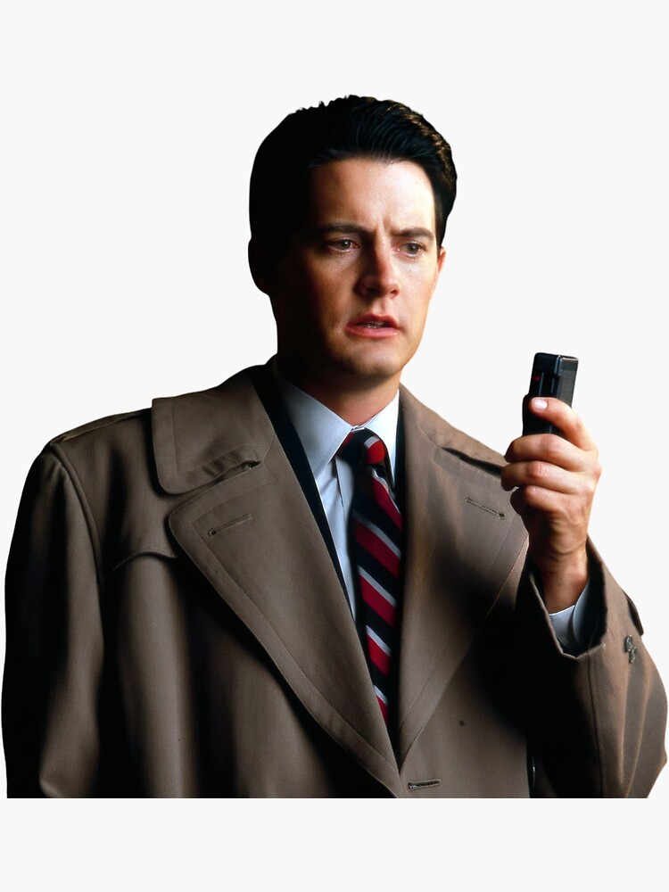 "Diane, It’s 8:00 a.m. – Twin Peaks Agent Cooper Sticker" Sticker for ...