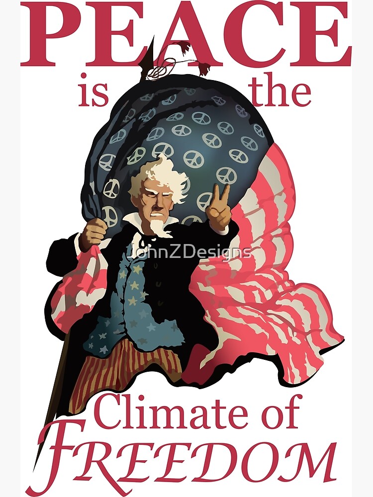 "Uncle Sam for Peace" Poster by JohnZDesigns | Redbubble