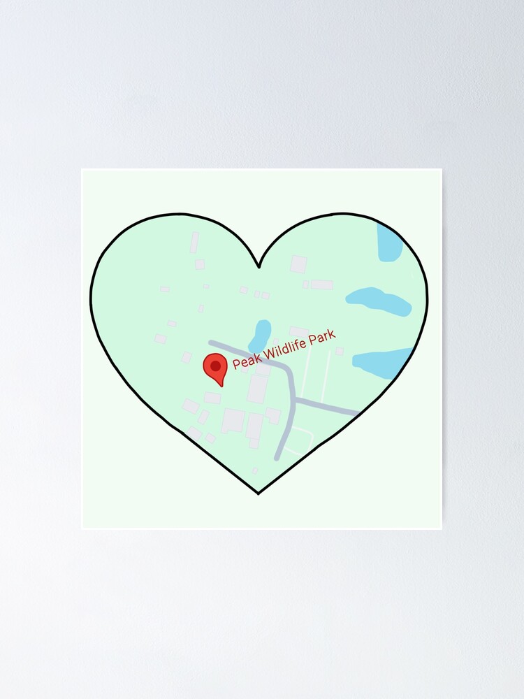 "Zoo Map Heart 2" Poster for Sale by Meggie-moos | Redbubble