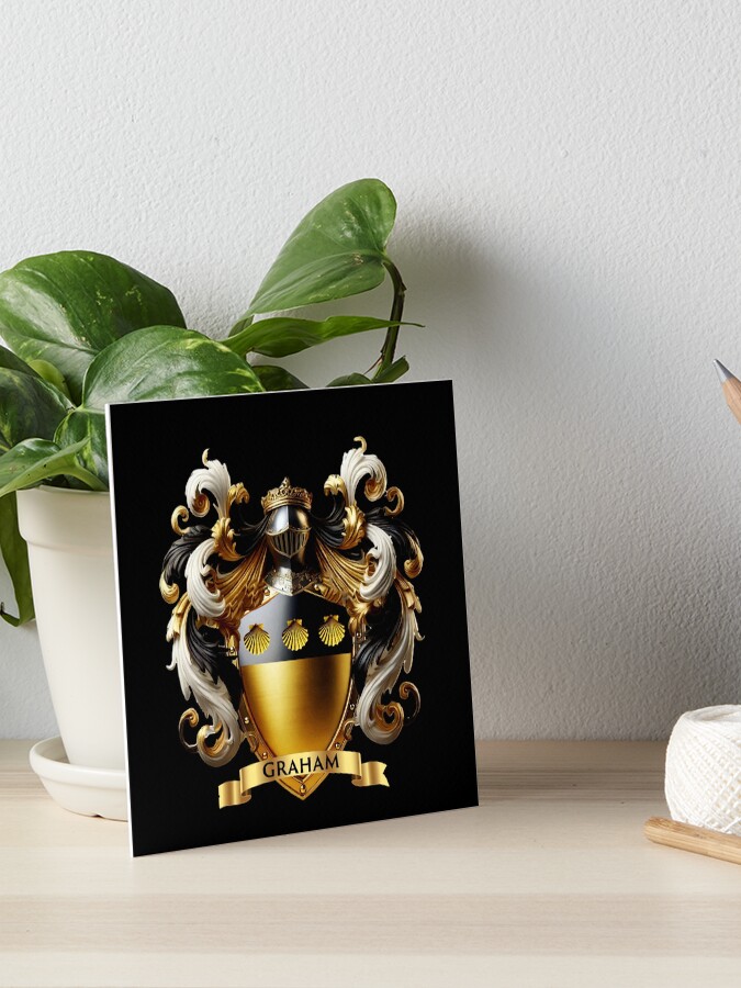 "Graham Family Crest Print | Scottish Clan Heritage Coat of Arms ...