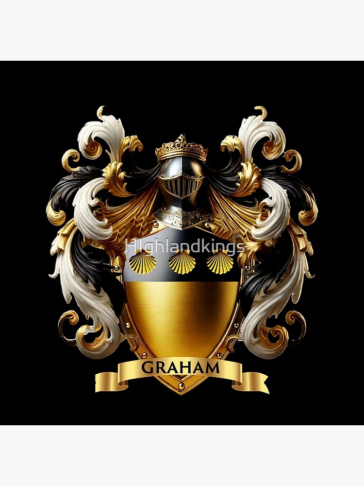 "Graham Family Crest Print | Scottish Clan Heritage Coat of Arms ...