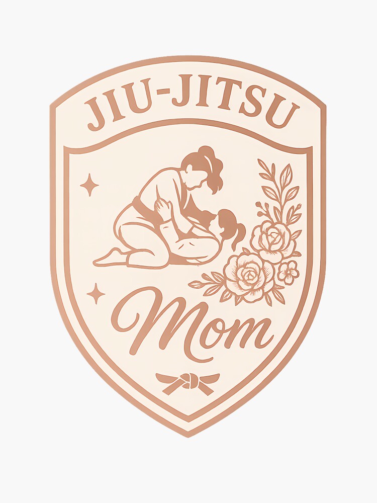 "Jiu Jitsu Mom BJJ Family Martial Arts Mother's Day Gift" Sticker for ...