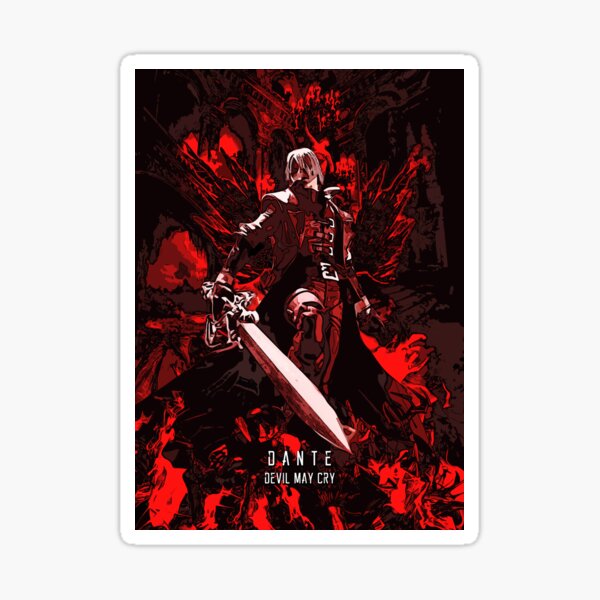 "Classic Dante from Devil May Cry" Sticker by SyanArt | Redbubble
