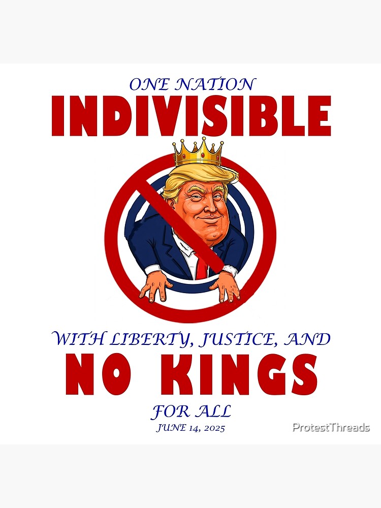 "One Nation Indivisible No Kings Trump Protest Flair" Poster for Sale ...