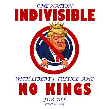 "One Nation Indivisible No Kings Trump Protest Flair" Poster for Sale ...