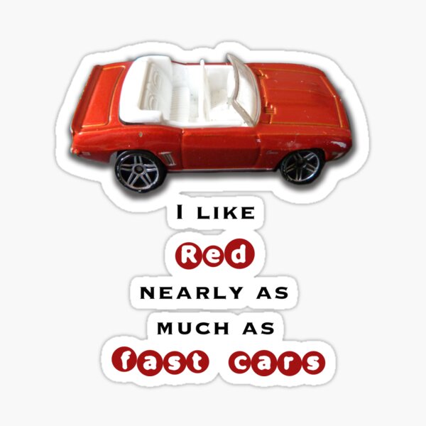 "Fast red cars" Sticker by leeannelowe | Redbubble