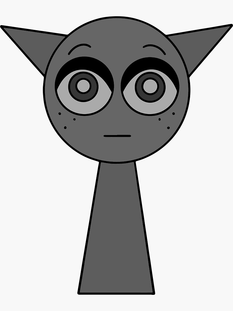 "Gray Sprunki Character " Sticker for Sale by rayan4art | Redbubble
