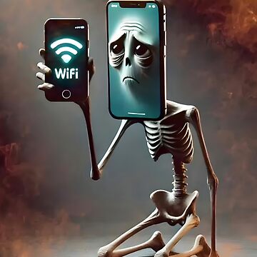 "Wifi Skeleton – Italian Brainrot Meme Character" Sticker for Sale by ...