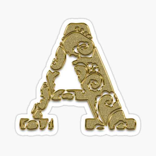 "Letter "A" Elegant Decorative Design ABC" Sticker for Sale by ...