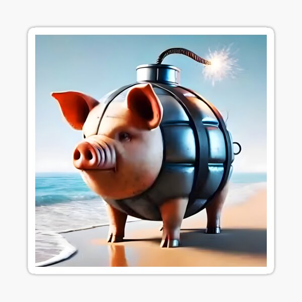 "Svinino Bombondino – The Explosive Pig -Brainrot pig" Sticker for Sale ...