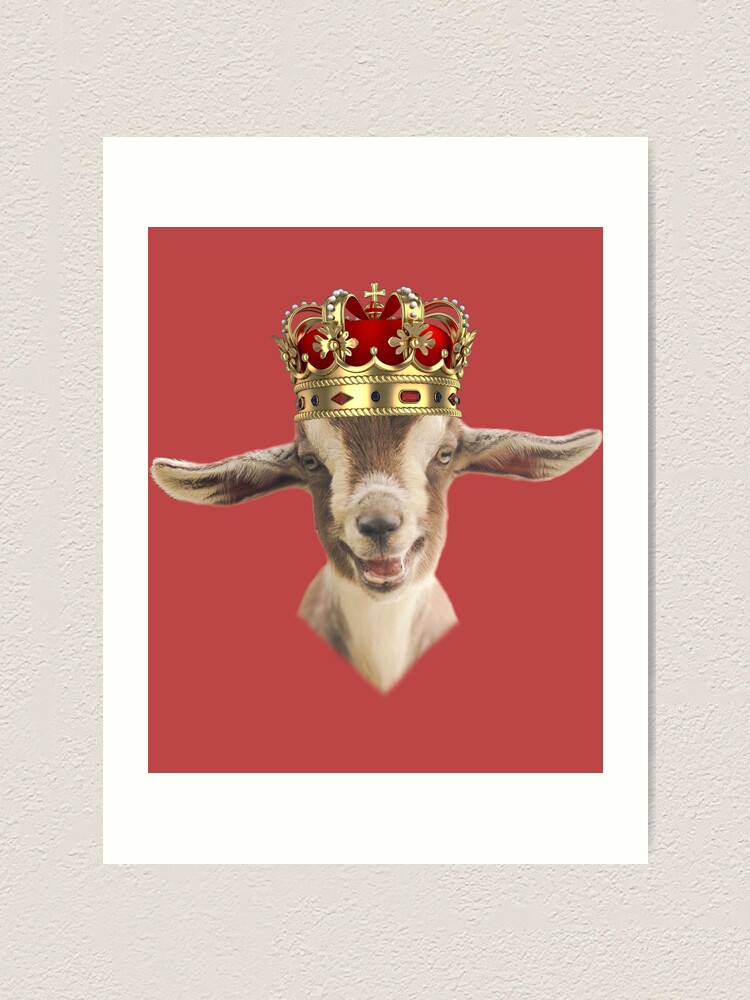 "Goat king with crown" Art Print by k3rstman1 | Redbubble