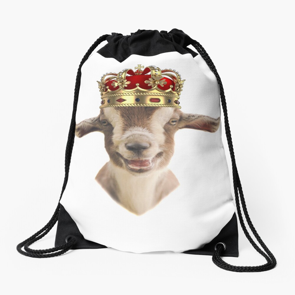 "Goat king with crown" Drawstring Bag for Sale by k3rstman1 | Redbubble