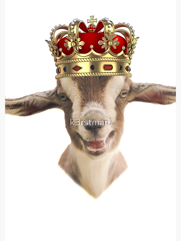 "Goat king with crown" Spiral Notebook by k3rstman1 | Redbubble