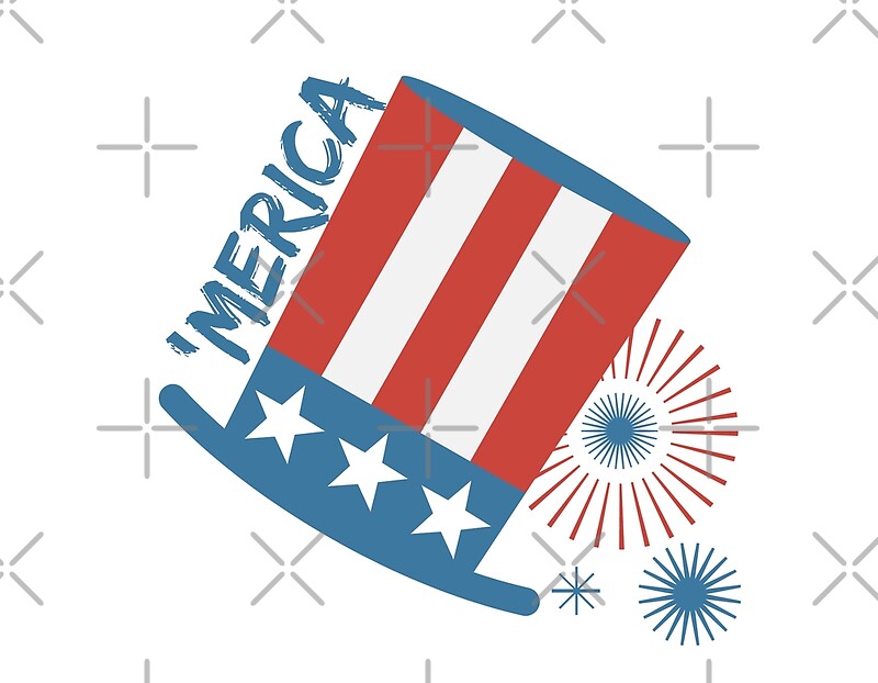 "Merica - Top Hat - Fireworks " by mezzilicious | Redbubble
