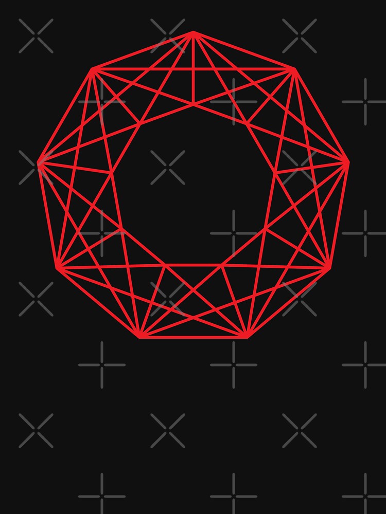"RED NONAGON" T-shirt for Sale by keplercat | Redbubble | kgatlw t ...