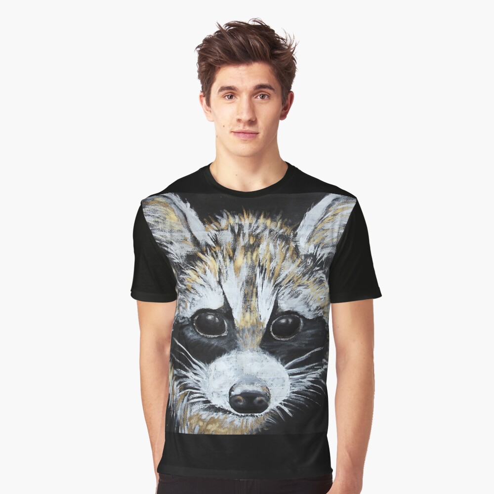 "Raccoon" T-shirt for Sale by rainetteillus | Redbubble | raccoon ...
