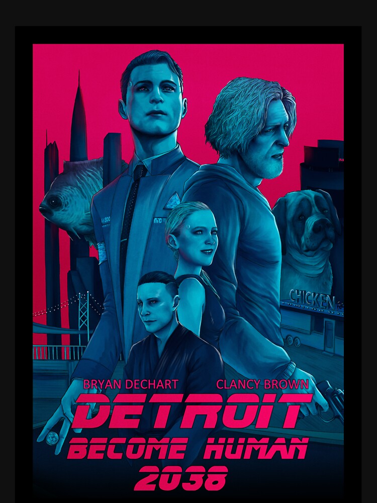"Detroit Become Human 2038" T-shirt for Sale by raaawrbin | Redbubble ...