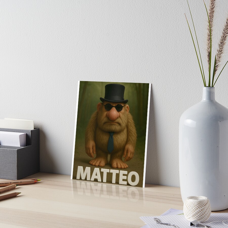 "Matteo Brainrot Mateo Italian Brainrot Meme Mateooo Matteooo" Poster ...