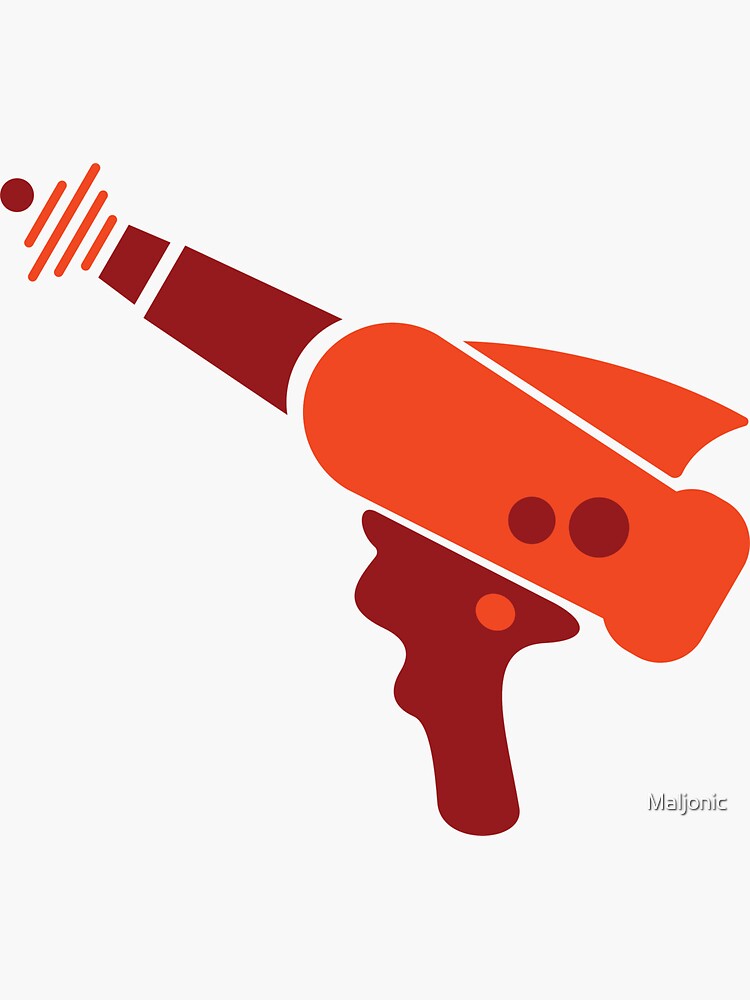 "Retro Sci Fi Ray Gun Phaser Laser blaster phase pistol" Sticker by ...