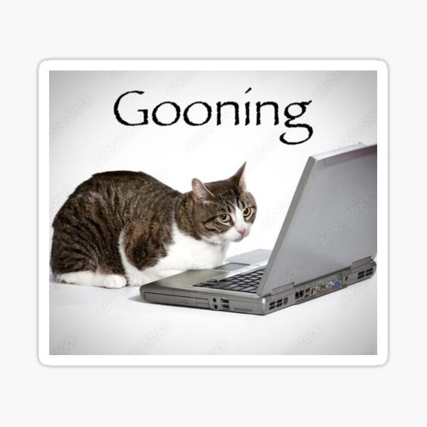 "Gooning" Sticker for Sale by cocksnot | Redbubble