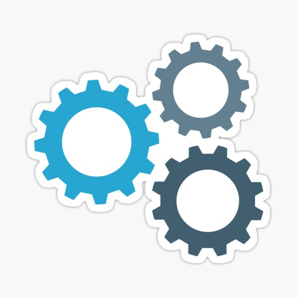 "Gears Icon" Sticker by Reethes | Redbubble
