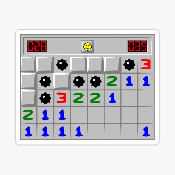 "Minesweeper Windows XP Retro Game" Sticker for Sale by bbarcesaj125 ...