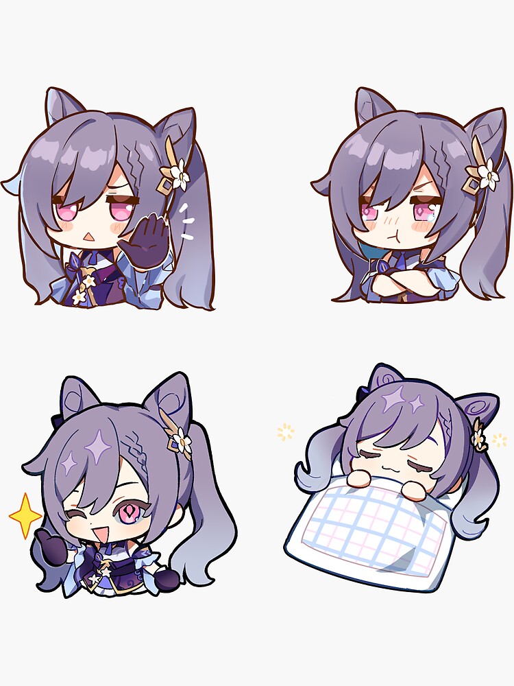 "Keqing Sticker Set Genshin Impact" Sticker by Demray | Redbubble