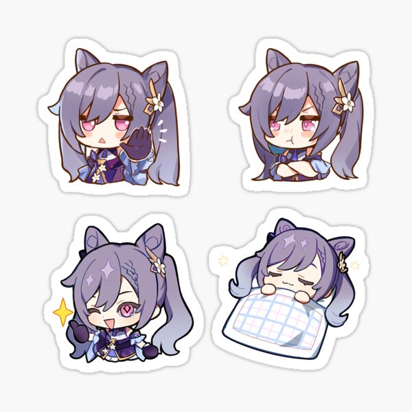 "Keqing Sticker Set Genshin Impact" Sticker by Demray | Redbubble