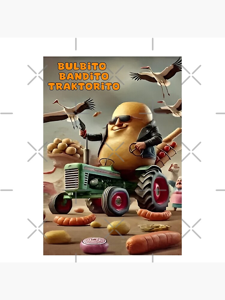 "Bulbito Bandito Traktorito Italian brainrot character" Greeting Card ...