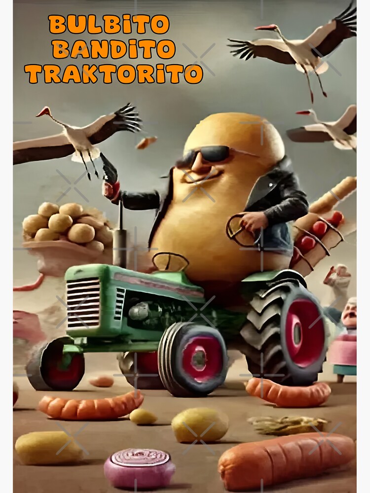 "Bulbito Bandito Traktorito Italian brainrot character" Sticker for ...