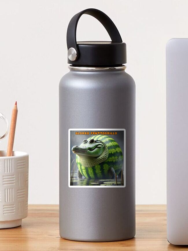"Glorbo Fruttodrillo crocodile Italian brainrot character" Sticker for ...