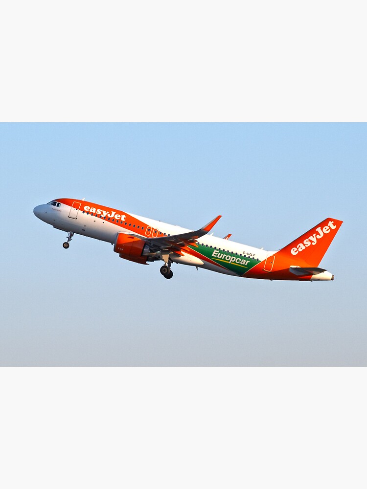 "easyJet Europcar Livery Airbus A320 MAN to MLA" Sticker for Sale by ...