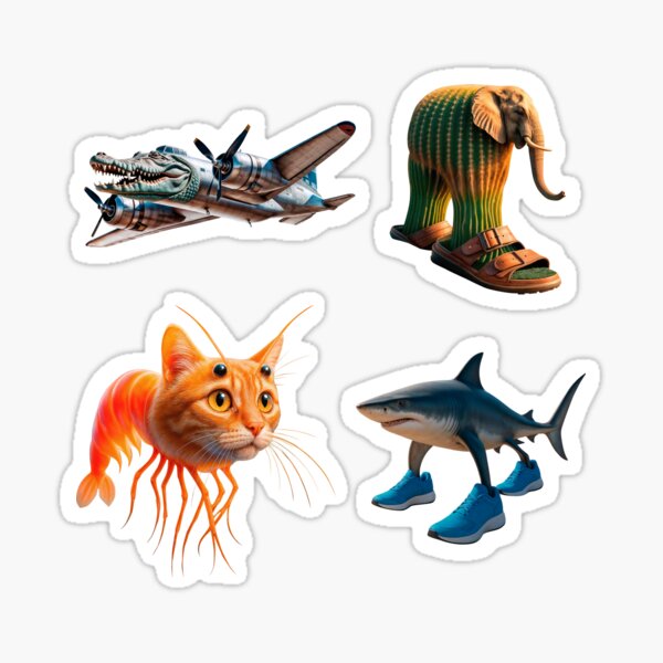 "Italian brainrot memes. Animal sticker set. " Sticker for Sale by ...