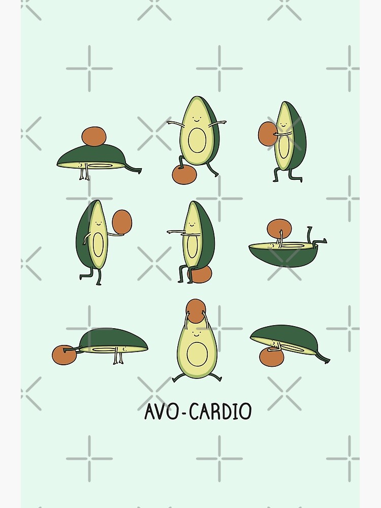 "Avo-cardio" Poster for Sale by Milkyprint | Redbubble