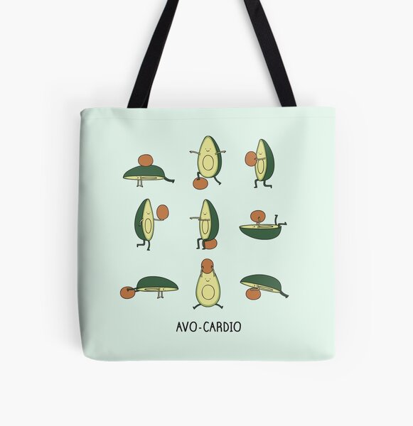 "Avo-cardio" Tote Bag for Sale by Milkyprint | Redbubble