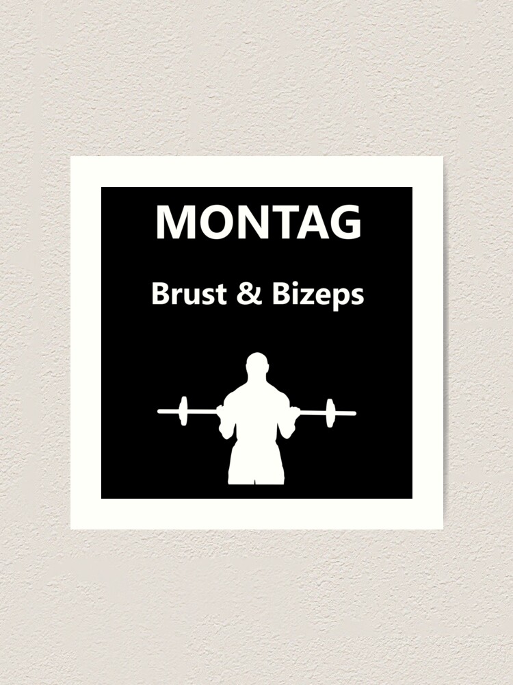 "Monday chest & biceps" Art Print for Sale by kailukask | Redbubble