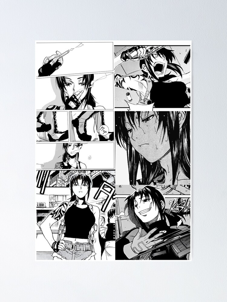 "Revy Black Lagoon Manga Panels" Poster for Sale by YexDesigns | Redbubble