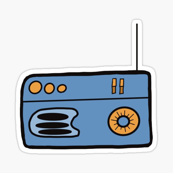 "Vintage radio" Sticker for Sale by azuldaisy1 | Redbubble
